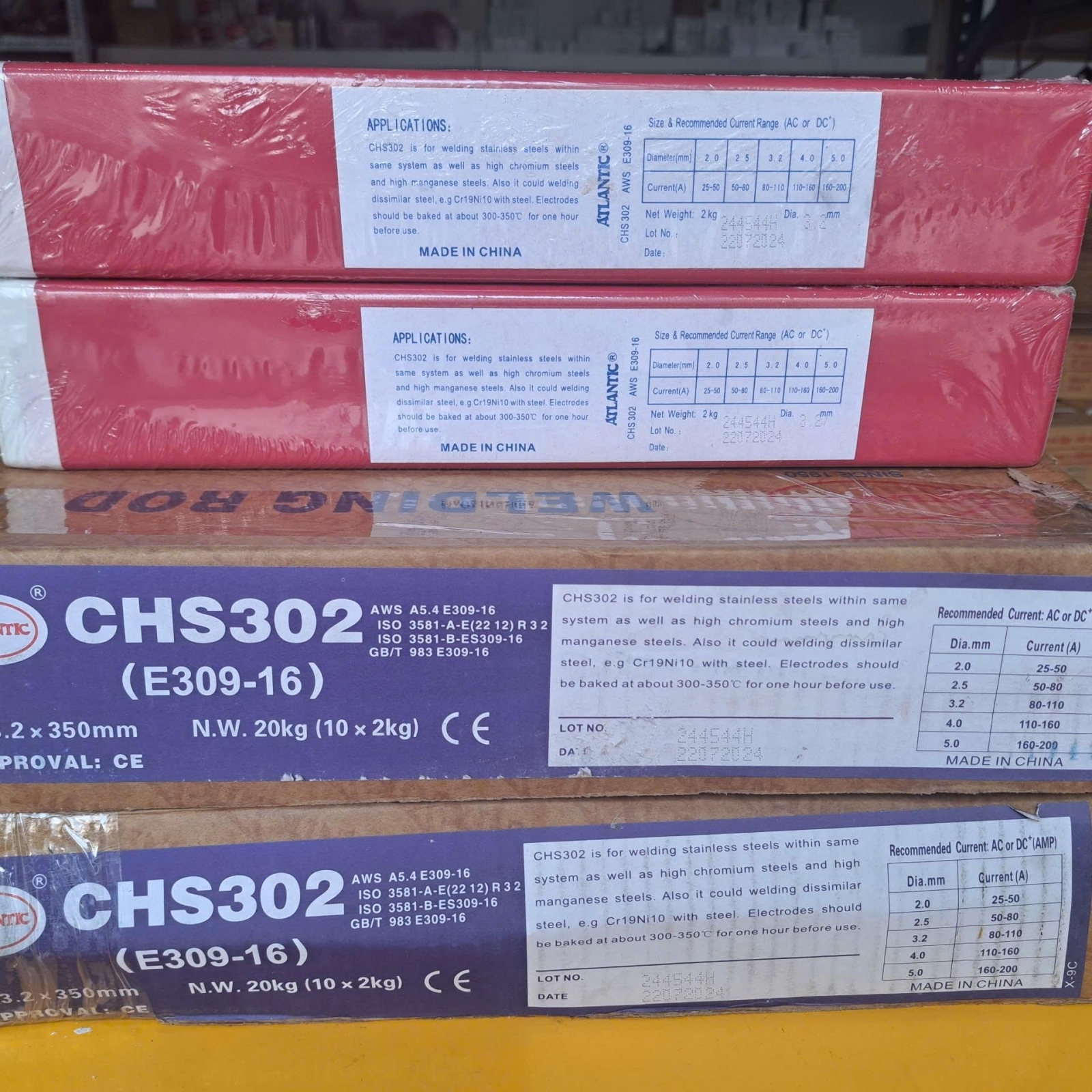 Que hàn inox CHS302 E309-16 3.2mm | Hàn thép với inox – Móc Xích