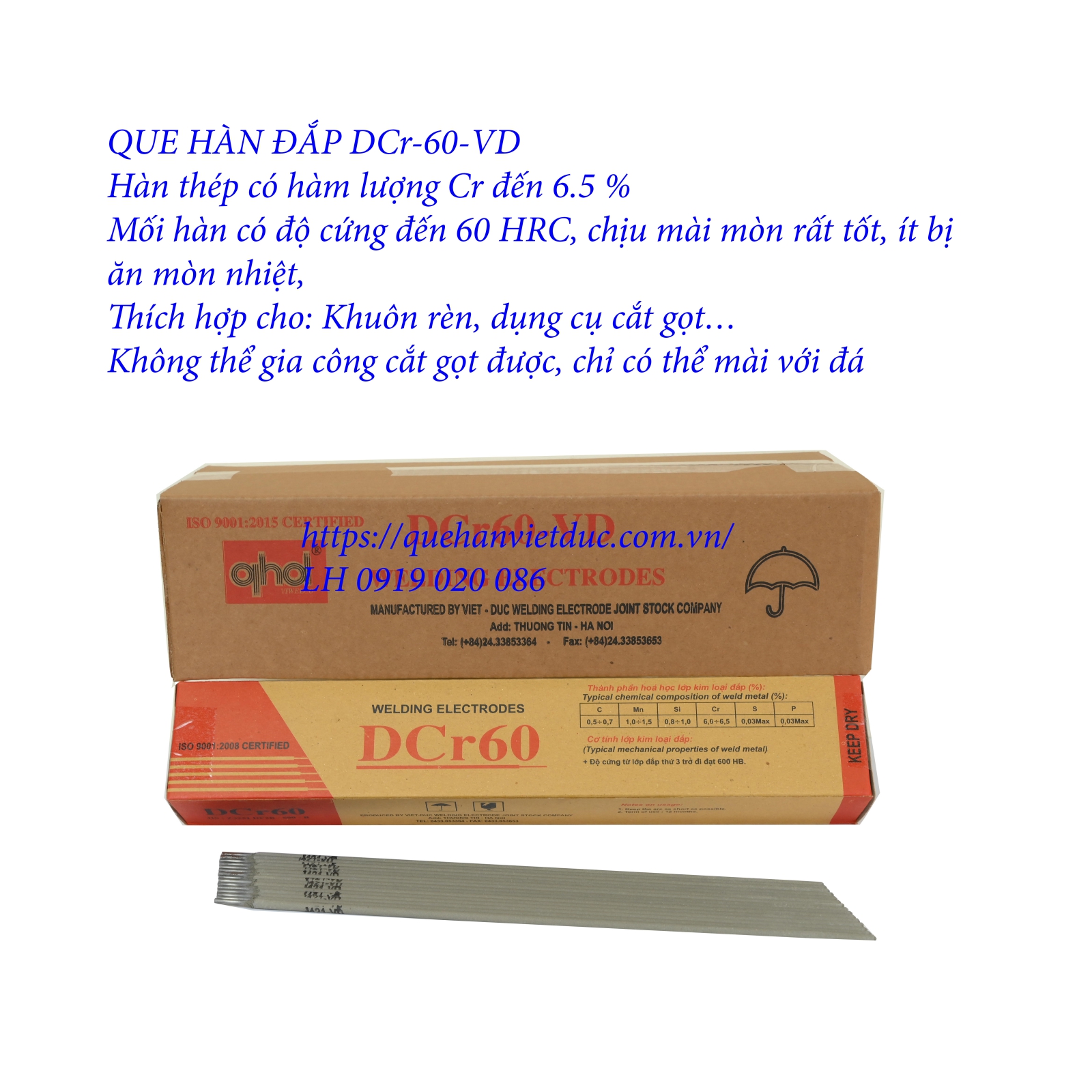 Que hàn đáp DCr-60-VD 4.0mm